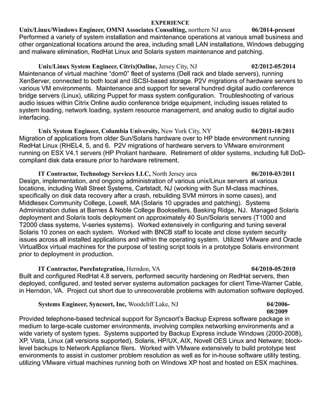 Resume of Wayne Ken Rossman | DOC | Computer Software and Applications ...