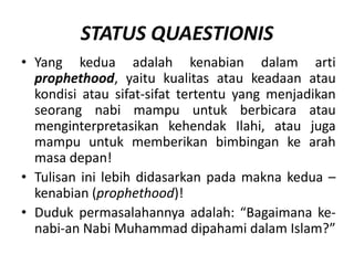 Kenabian dan teori interpretasi islam | PPT