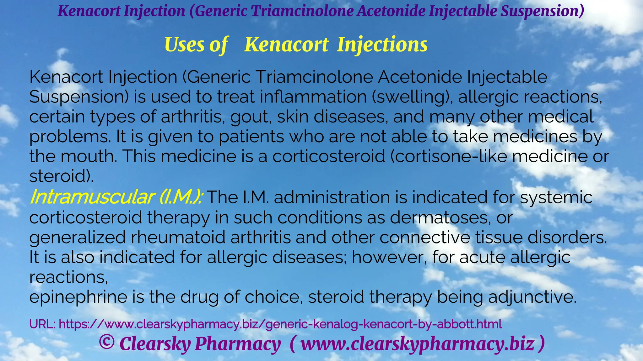 Kenacort Injection by Abbott(Generic Triamcinolone Acetonide Injectable ...
