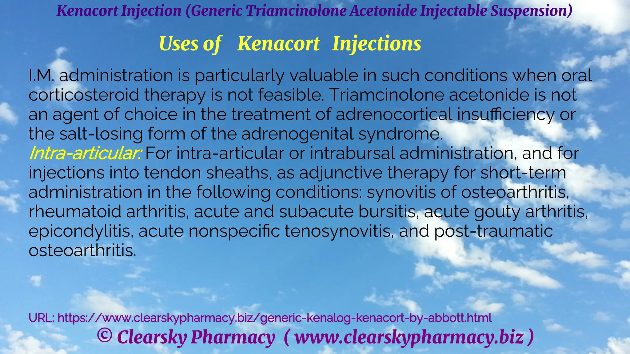 Kenacort Injection by Abbott(Generic Triamcinolone Acetonide Injectable ...