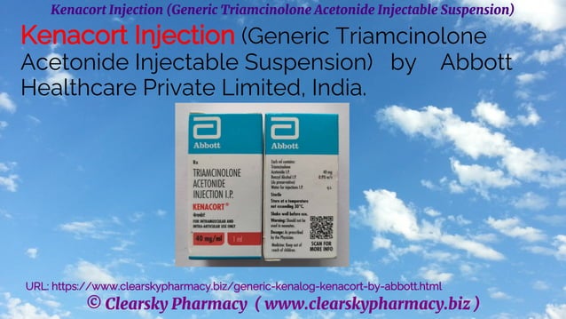 Kenacort Injection by Abbott(Generic Triamcinolone Acetonide Injectable ...
