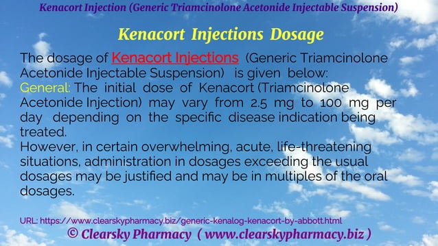 Kenacort Injection by Abbott(Generic Triamcinolone Acetonide Injectable ...