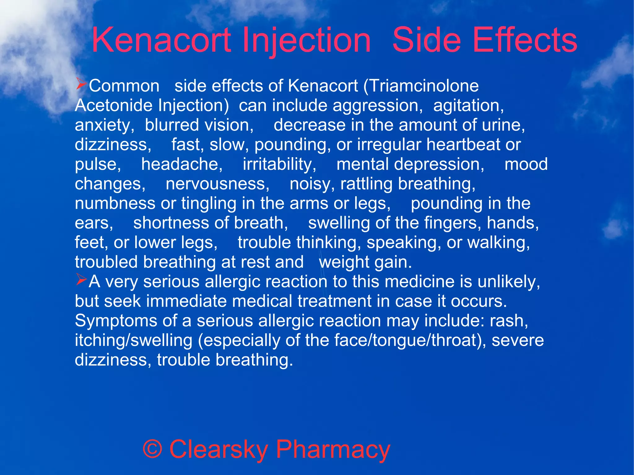 Kenacort (Triamcinolone Acetonide Injection) | ODP