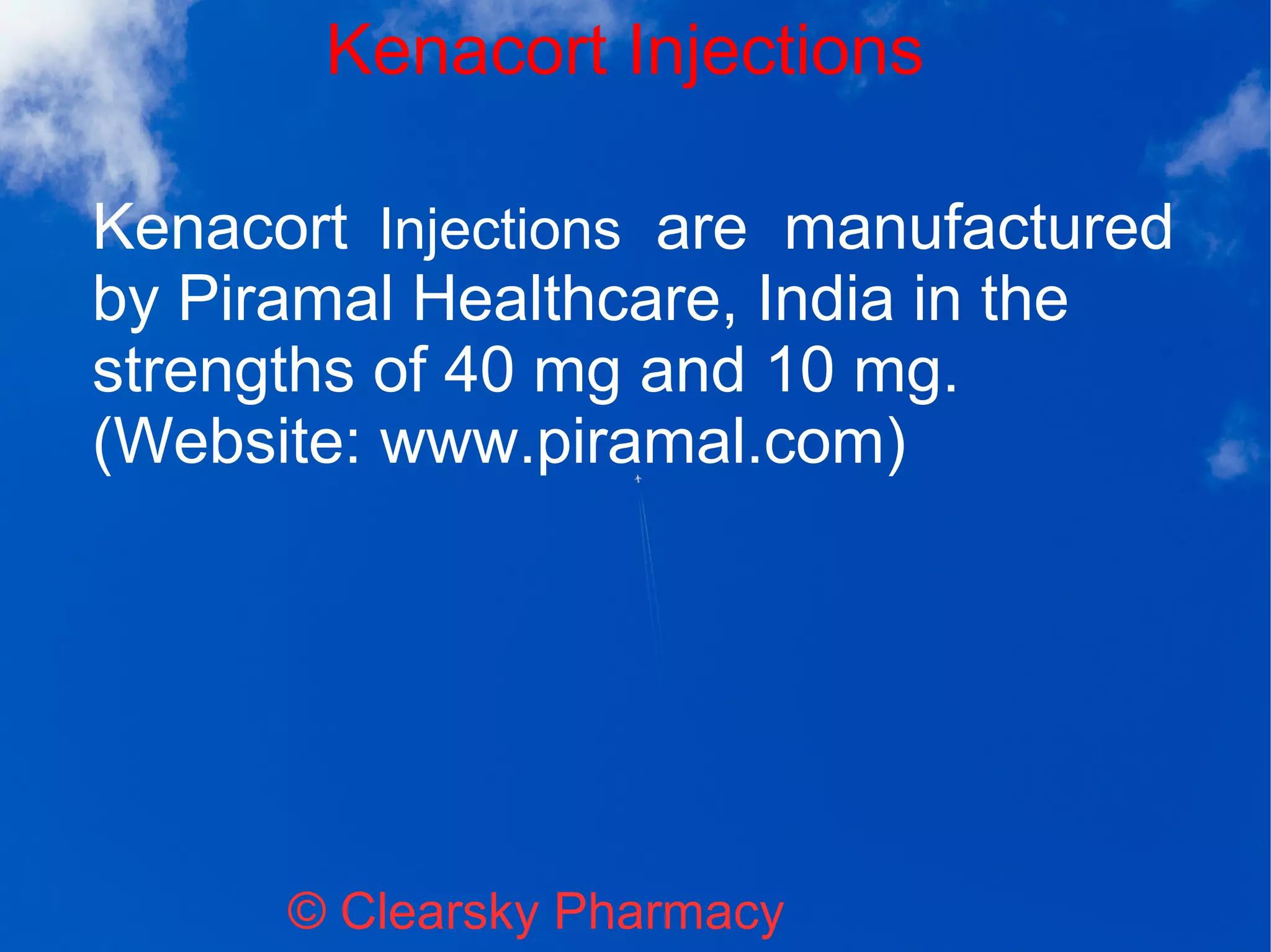 Kenacort (Triamcinolone Acetonide Injection) | ODP