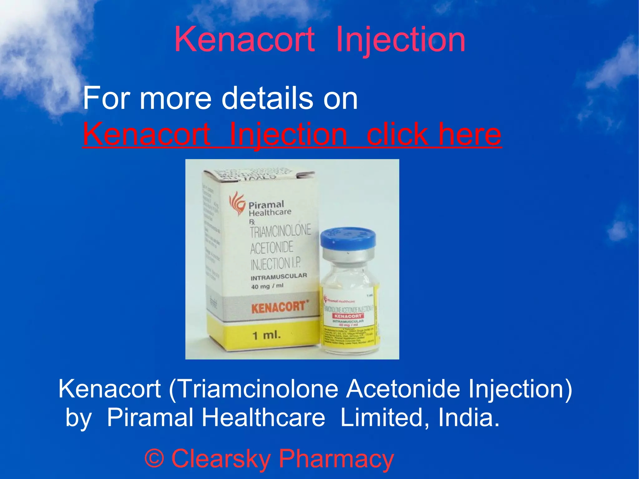 Kenacort (Triamcinolone Acetonide Injection) | ODP