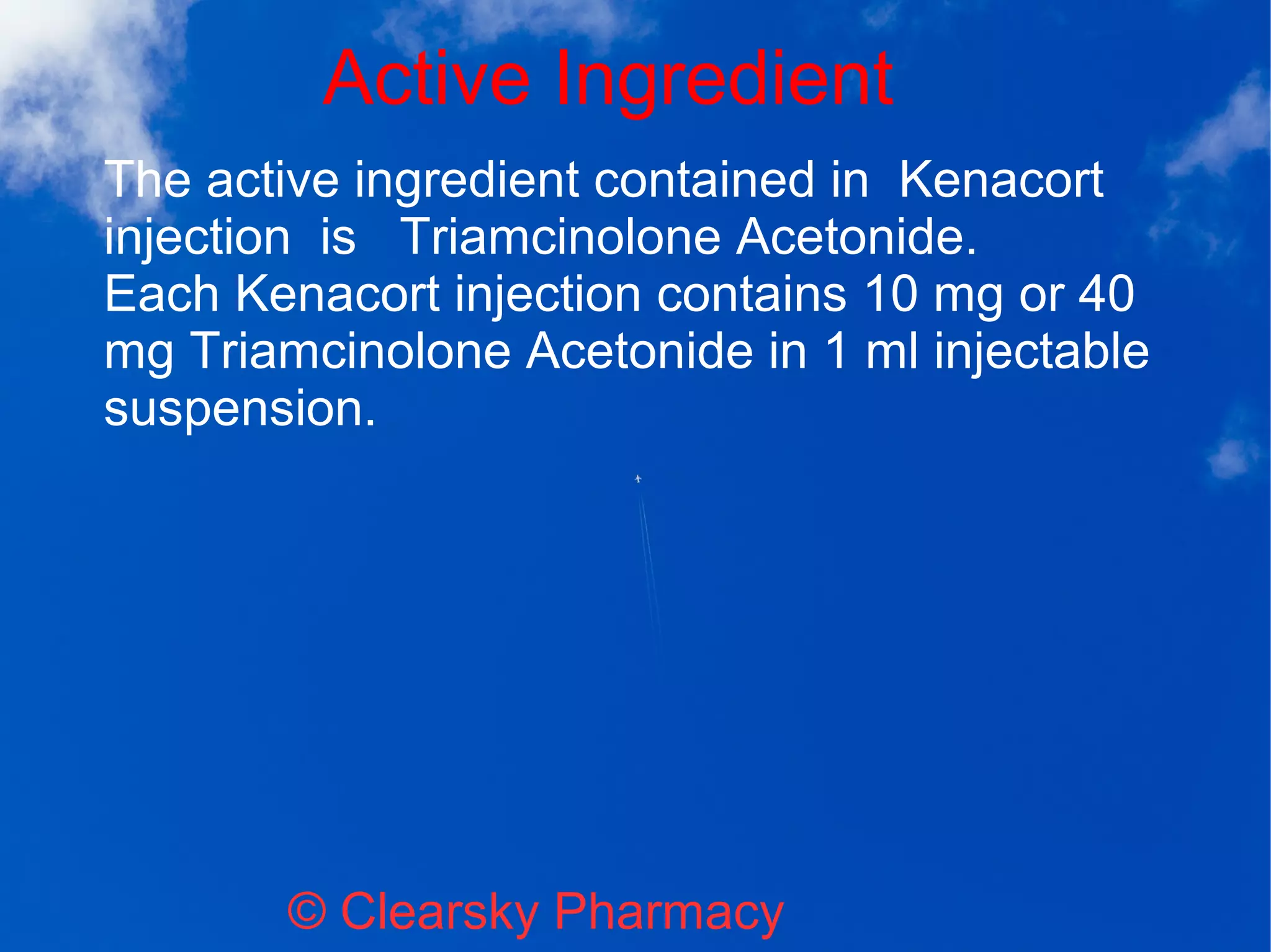 Kenacort (Triamcinolone Acetonide Injection) | ODP