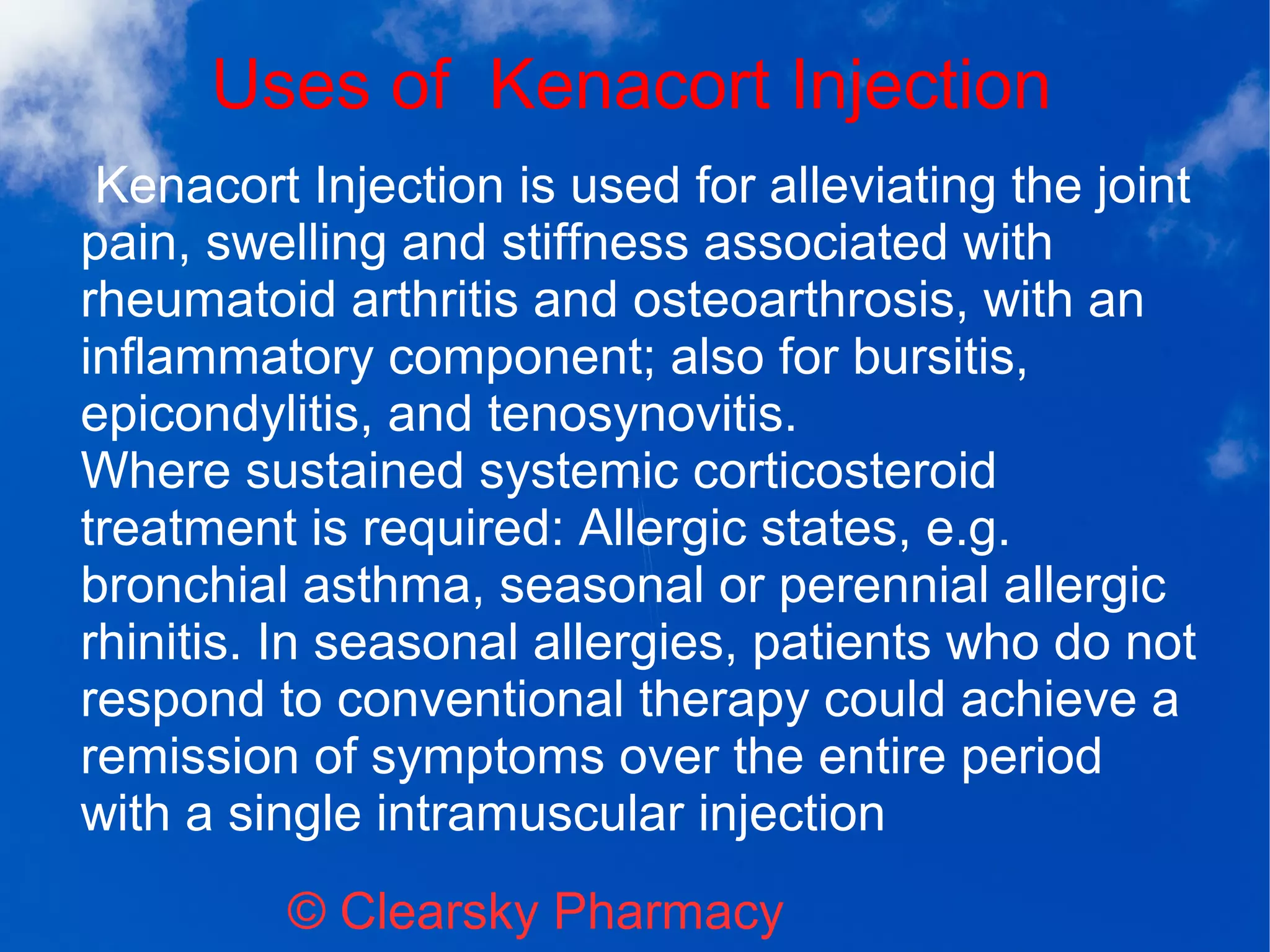 Kenacort (Triamcinolone Acetonide Injection) | ODP