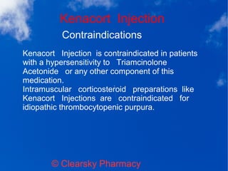 Kenacort (Triamcinolone Acetonide Injection) | ODP
