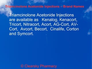Kenacort (Triamcinolone Acetonide Injection) | ODP