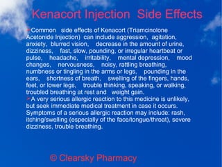 Triamcinolone Shot Side Effects
