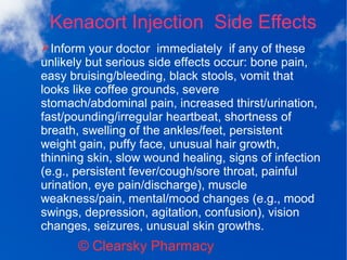 Triamcinolone Shot Side Effects