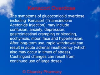 Kenacort (Triamcinolone Acetonide Injection) | PPT