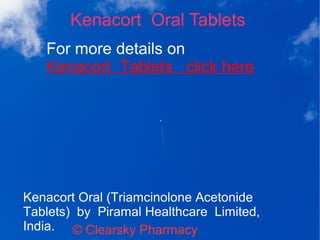 Kenacort 4 mg (Triamcinolone Acetonide Oral Tablets ) | ODP