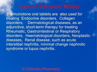 Kenacort 4 mg (Triamcinolone Acetonide Oral Tablets ) | ODP