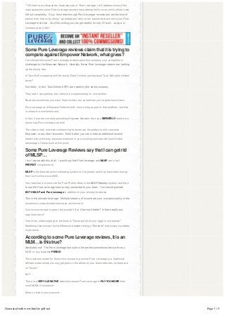 Pure Leverage Reviews