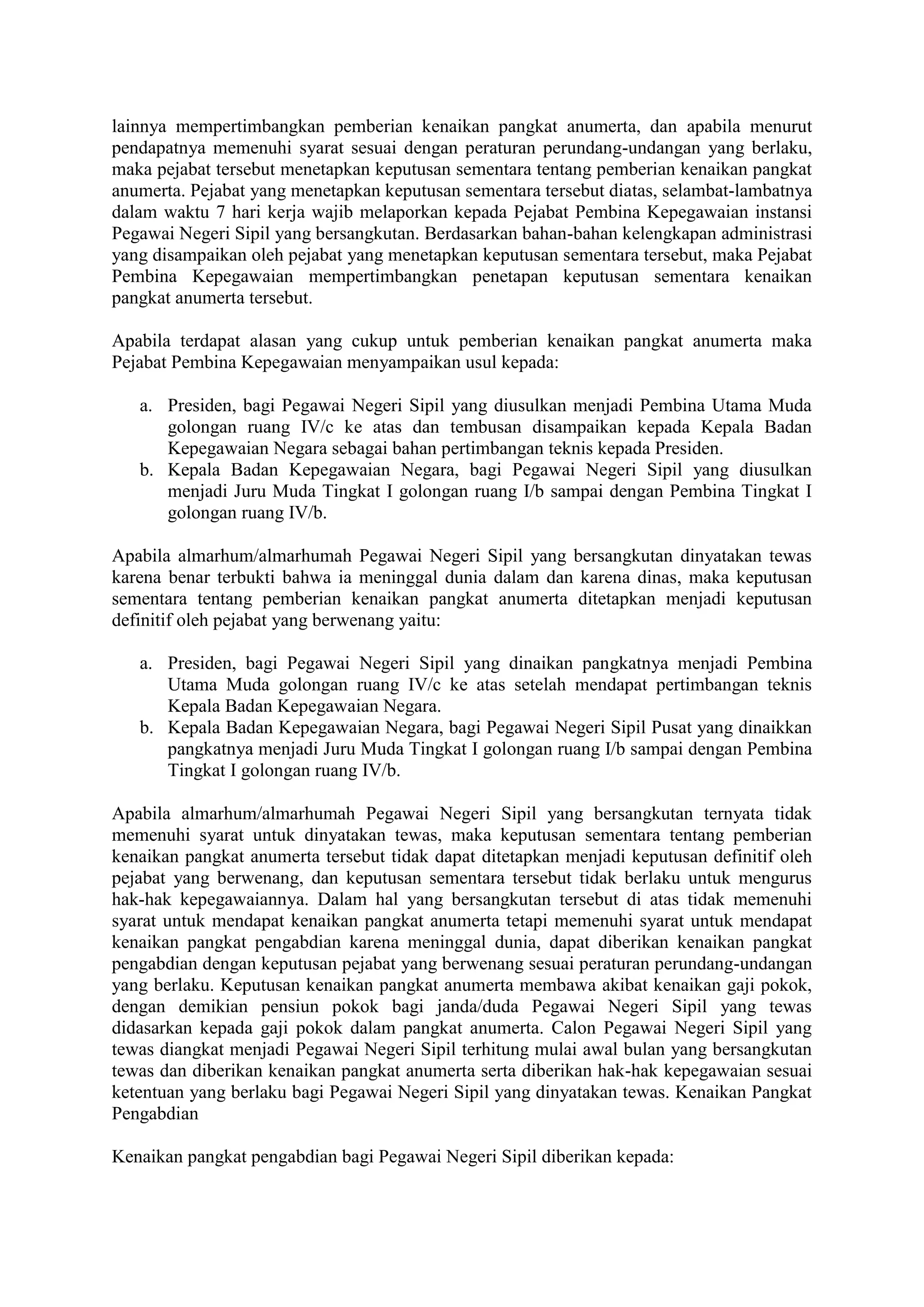 Kenaikan pangkat pns | DOCX