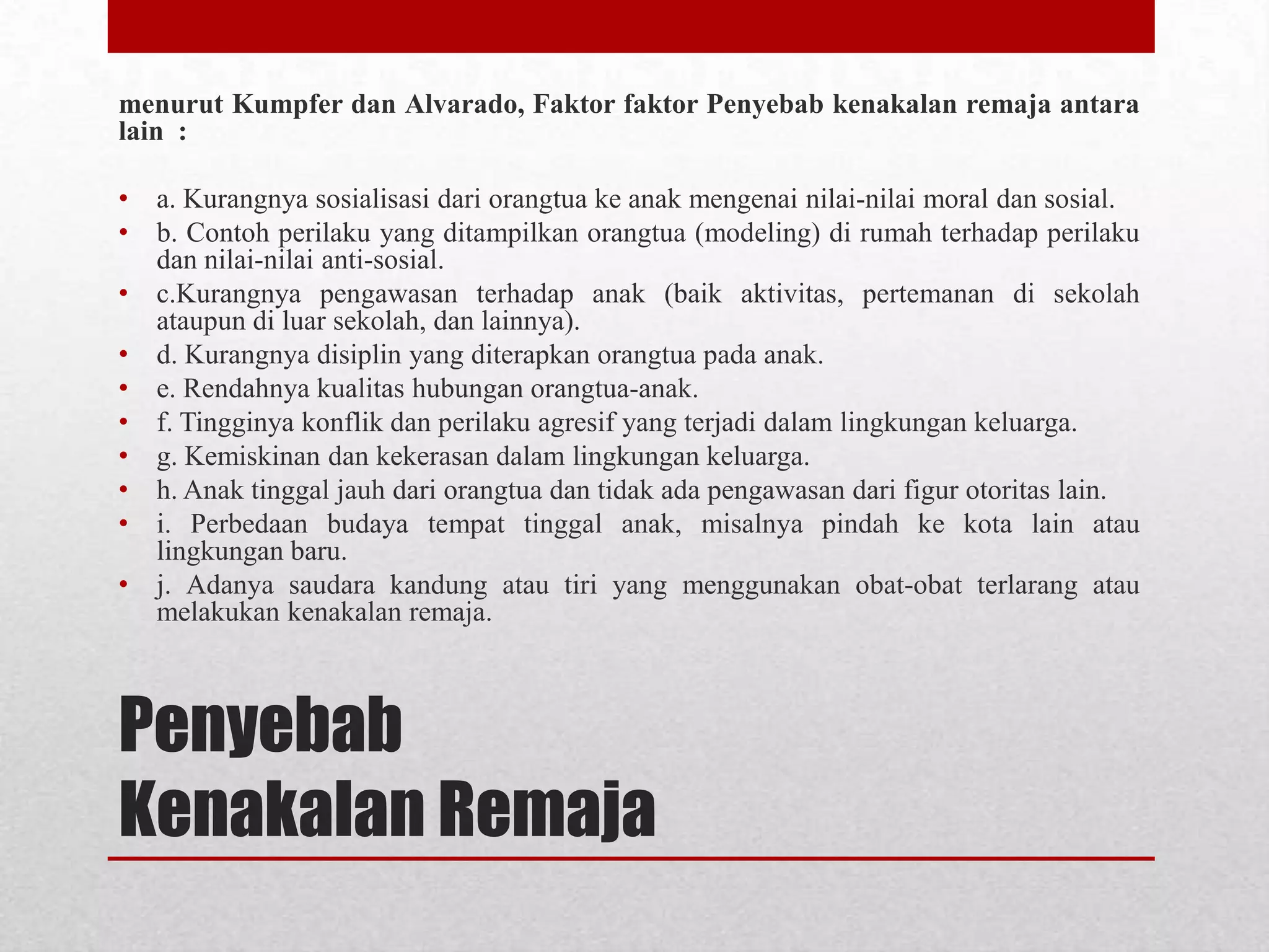Kenakalan remaja | PPTX