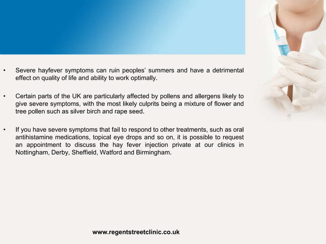 Kenalog Hay Fever Injection | PPTX | Allergies | Diseases and Conditions