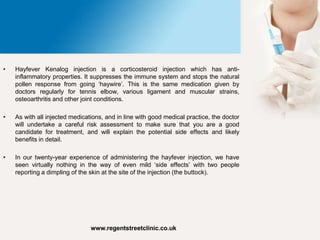 Kenalog Hay Fever Injection | PPTX | Allergies | Diseases and Conditions