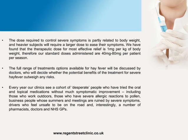 Kenalog Hay Fever Injection | PPTX | Allergies | Diseases and Conditions