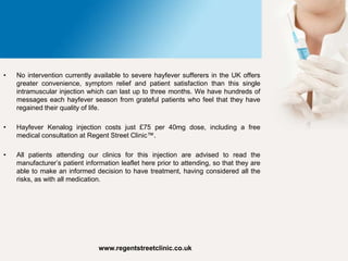 Kenalog Hay Fever Injection | PPTX | Allergies | Diseases and Conditions