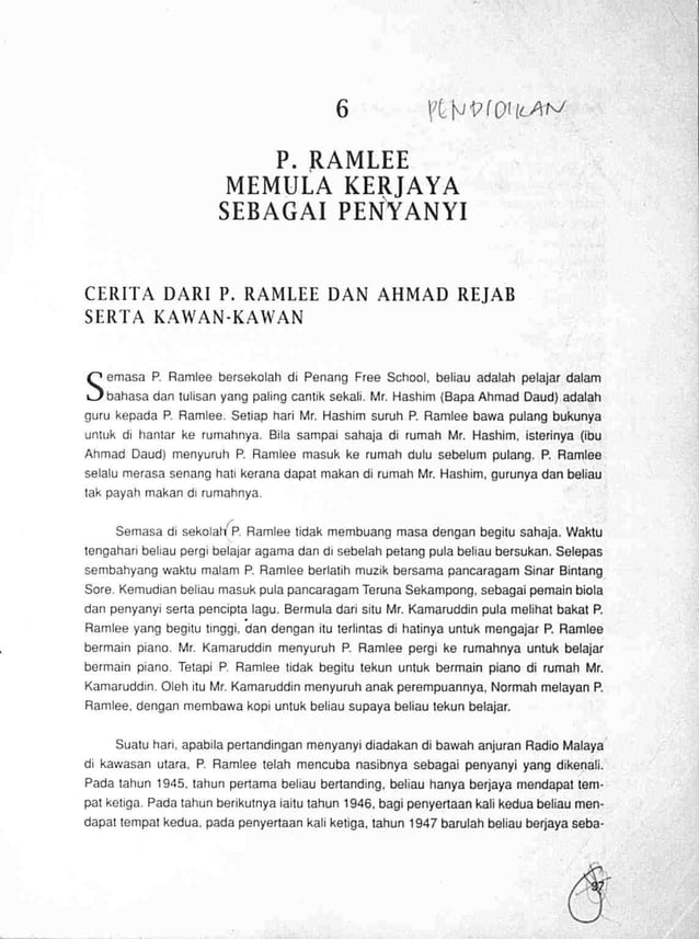 Kenangan Abadi P. Ramlee oleh Ramli Ismail | PDF