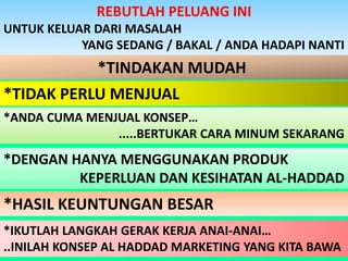 Kenapa perlu bersama al haddad marketing | PPTX | Skin Care | Beauty