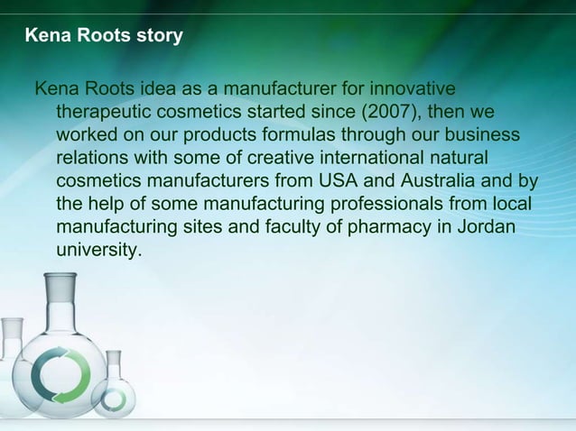 Kena Roots for therapeutic cosmetics | PPT