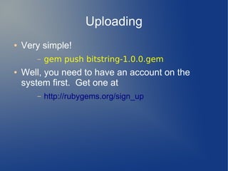 Writing a Ruby Gem for beginners | PPT