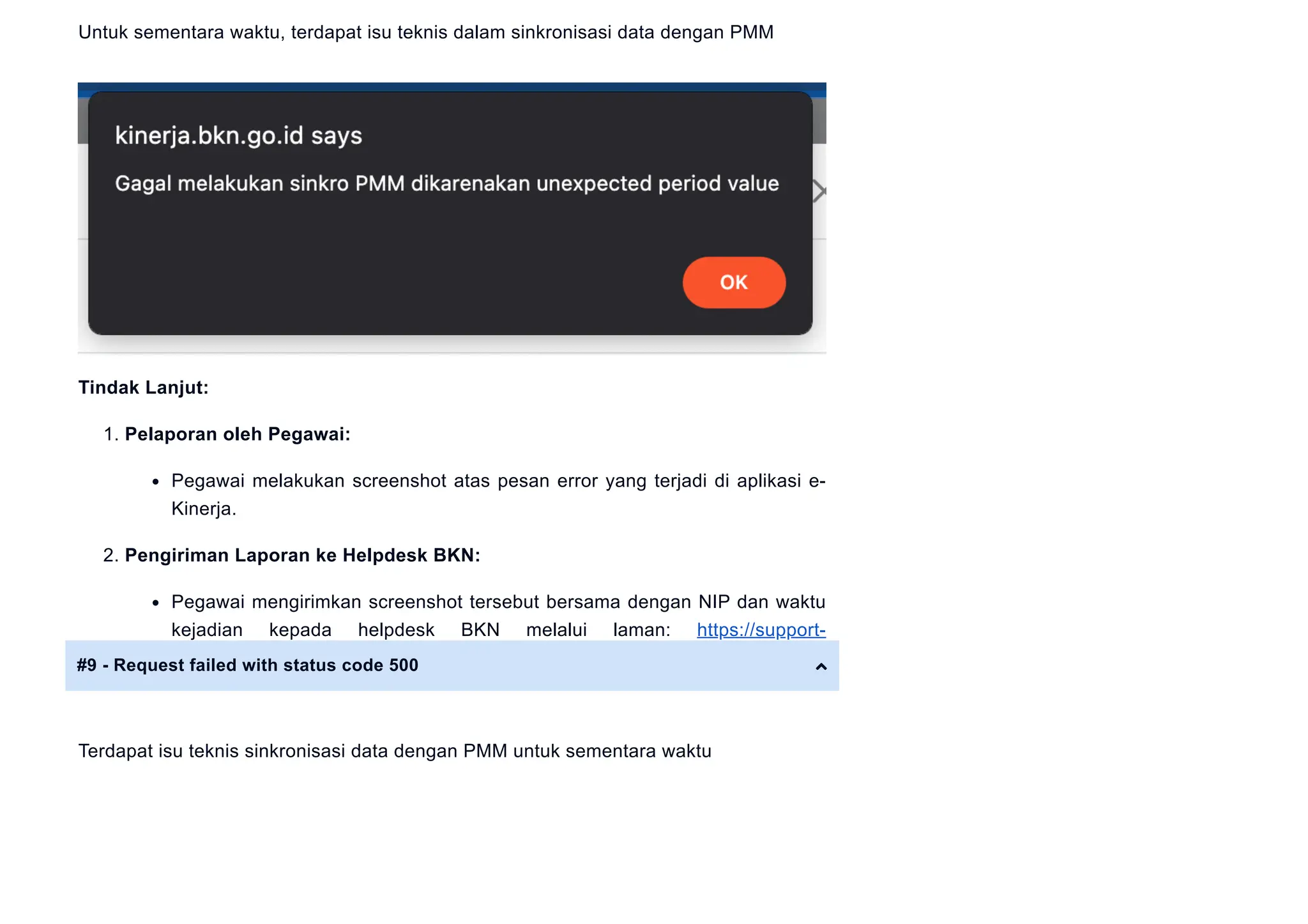 Kendala Pesan Error untuk Sinkronisasi PMM dengan E-kinerja – Merdeka Mengajar.pdf | Free Download