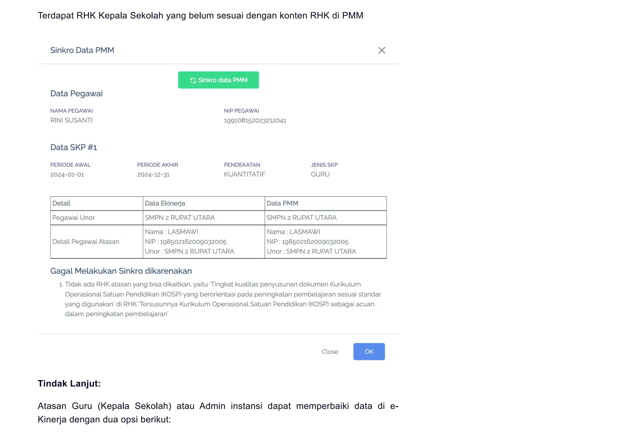 Kendala Pesan Error untuk Sinkronisasi PMM dengan E-kinerja – Merdeka Mengajar.pdf | Free Download