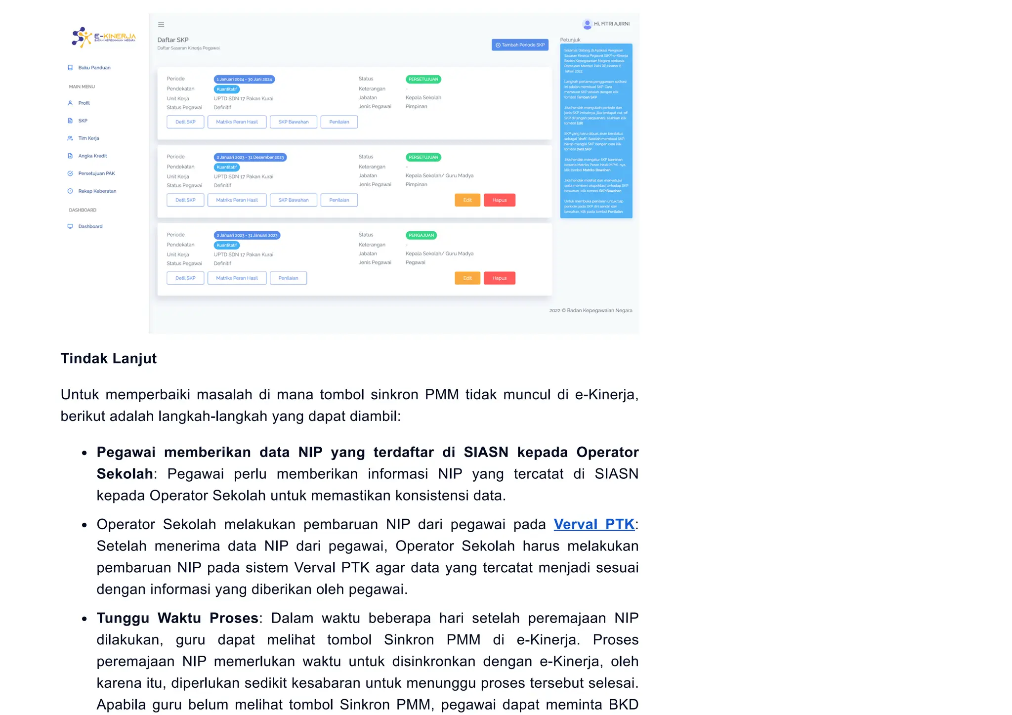 Kendala Pesan Error untuk Sinkronisasi PMM dengan E-kinerja – Merdeka Mengajar.pdf | Free Download