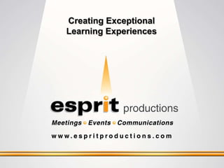Creating Exceptional Learning Experiences | PPT