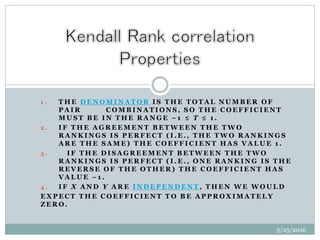 Kendall rank correlation | PPTX