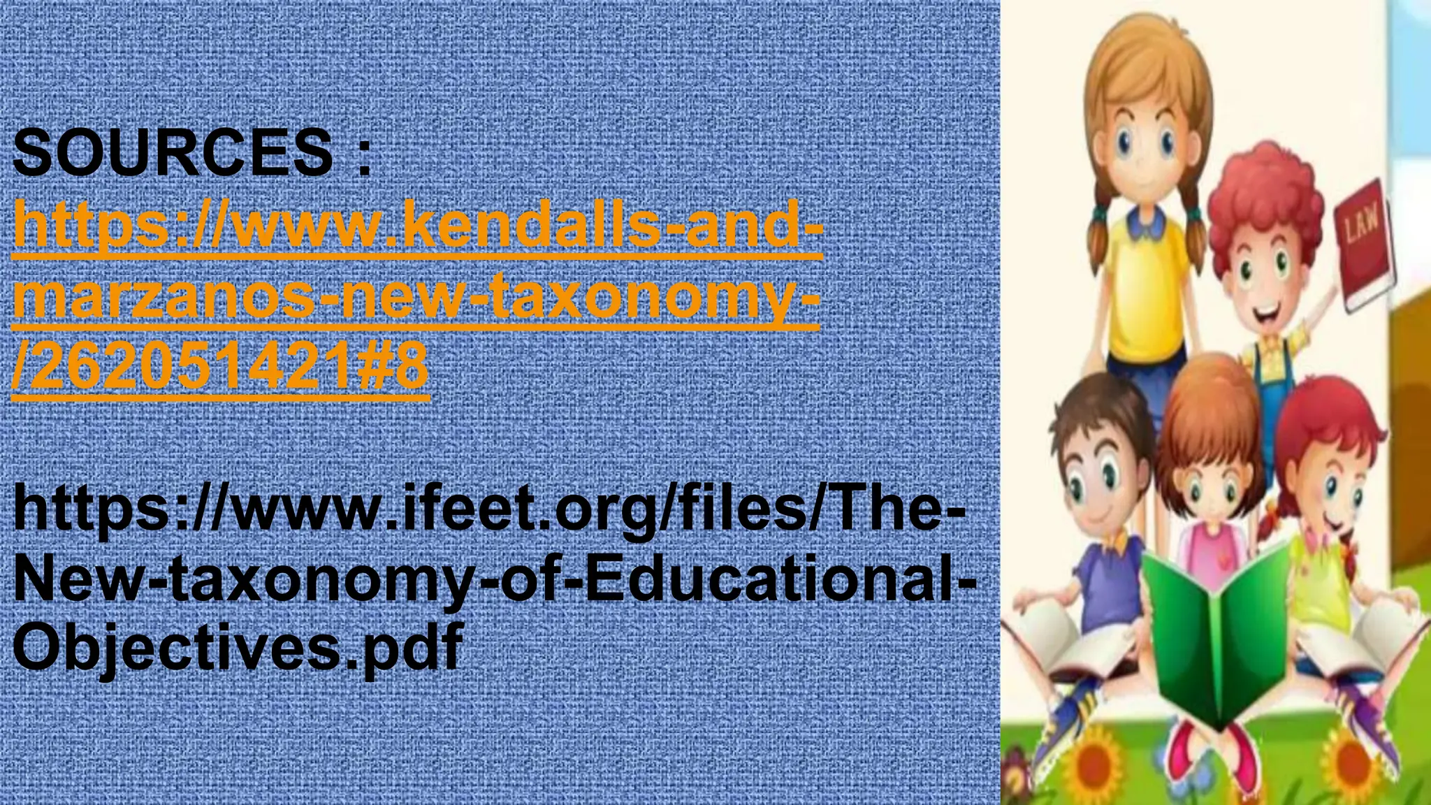 KENDALLS AND MARZANOS NEW TAXONOMY EXERCISES.pptx