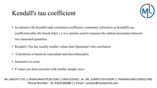 Kendall's ,partial correlation and scatter plot | PDF