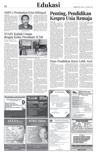 Kendari pos edis 13 desember 2011 (hijrah moral & piagam kendari) | PDF