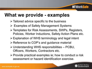 Ken Davidson: NT WorkSafe’s Small Business Safety Program | PPT | Free ...