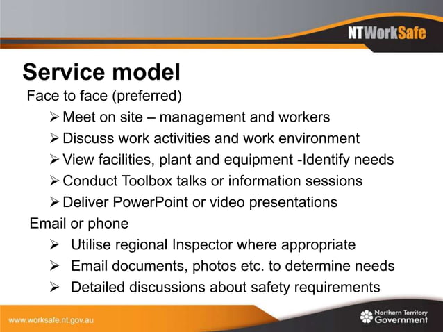 Ken Davidson: NT WorkSafe’s Small Business Safety Program | PPT | Free ...