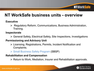 Ken Davidson NT WorkSafe’s Small Business Safety Program | PPT