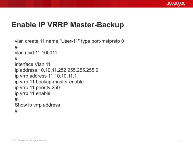 Kendel Avaya-FC - Demo Lab Guide – SPB VRRP-RSMLT-4 | PPTX