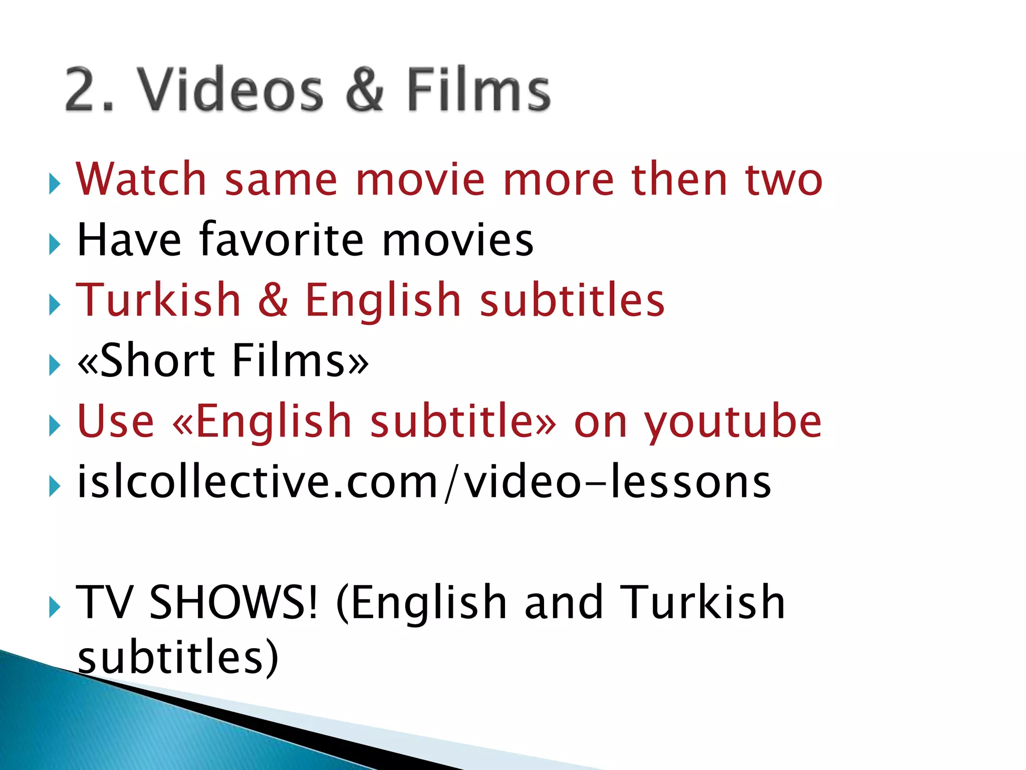 English by Yourself / Kendi Başınıza İngilizce | PPTX