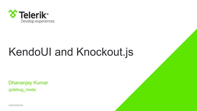 Slides of webinar Kendo UI and Knockout.js | Web Development | Internet