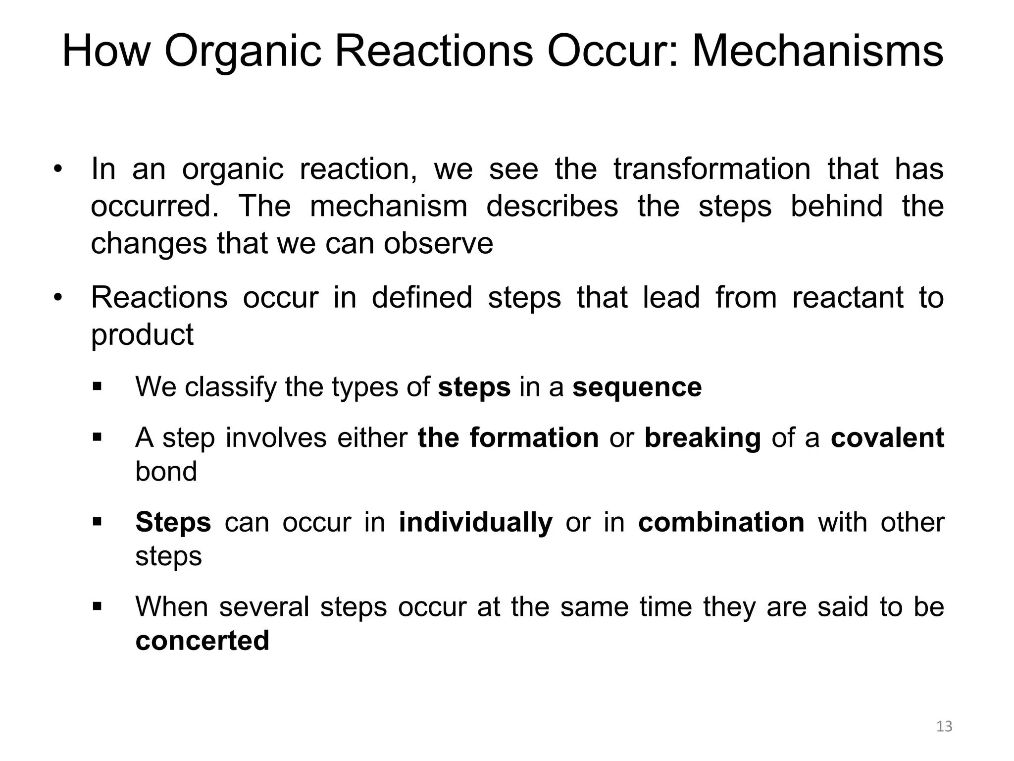 Organic Reaction Mechanism | PPTX