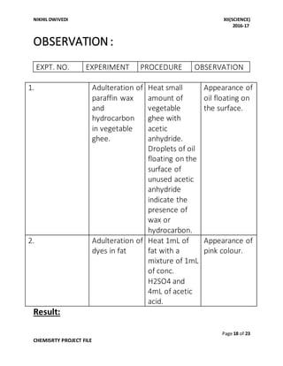 cbse class 12th, chemistry investigatory project | DOCX | Chemistry ...
