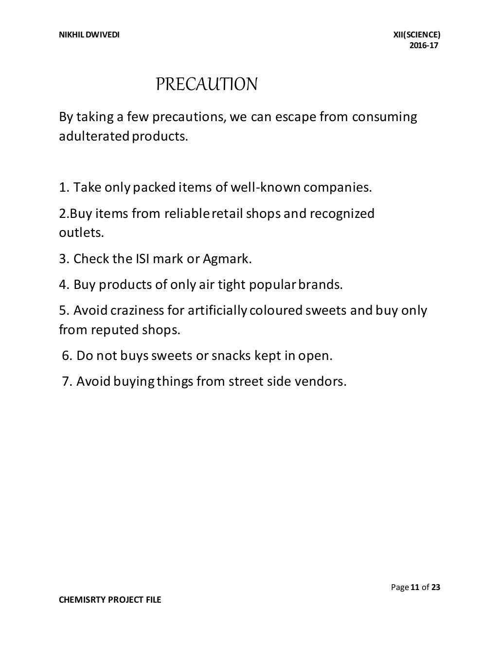 Cbse Class 12th Chemistry Investigatory Project Cbse Class 12th Chemistry Investigatory Project