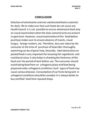 cbse 12th chemistry investigatory project | DOCX