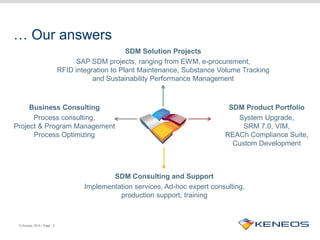 Keneos SDM BU Presentation | PDF | Logistics | Business