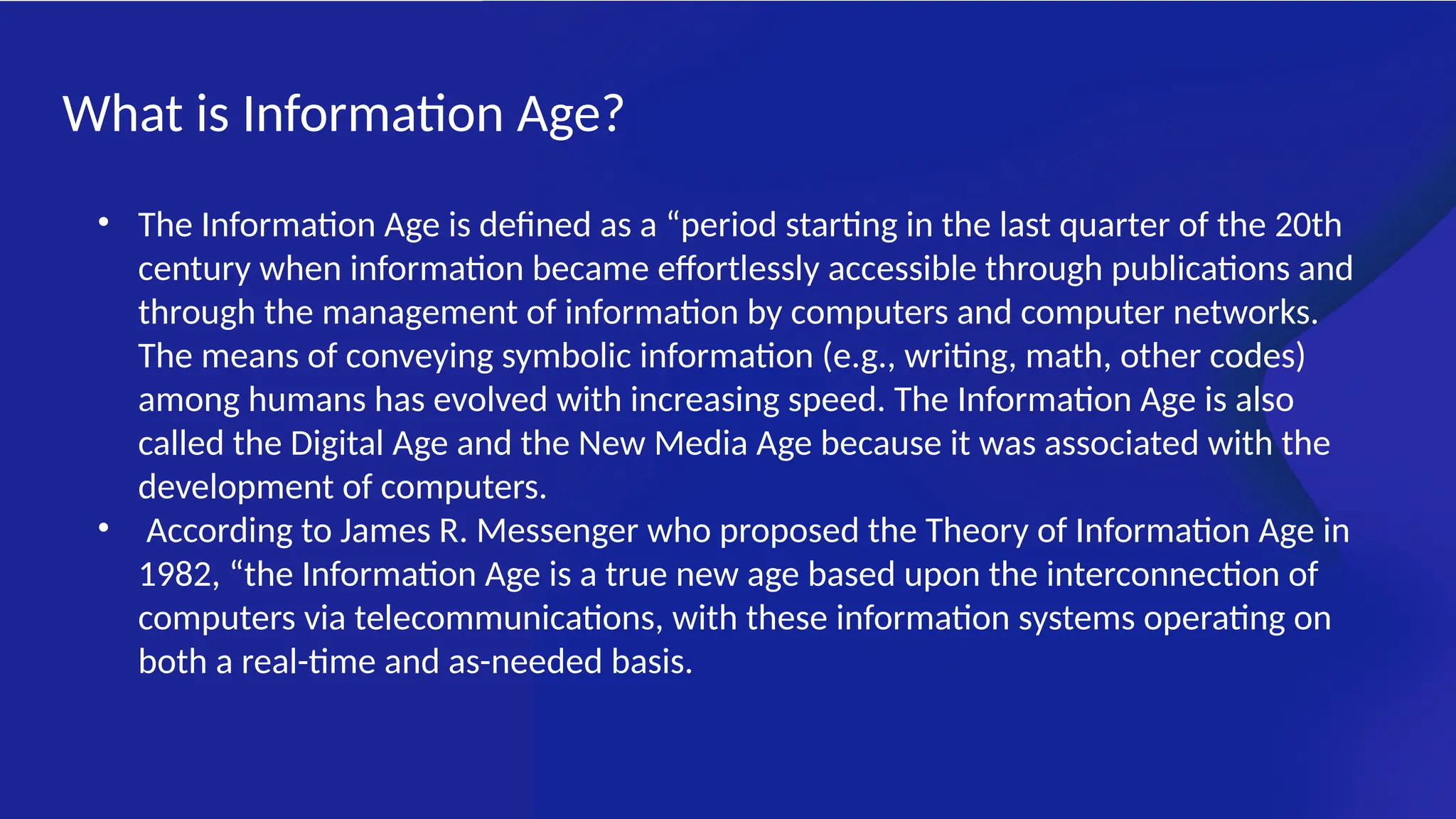 Illustrate how information age and social media have made an impact to ...