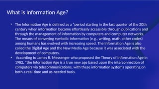 Illustrate how information age and social media have made an impact to ...
